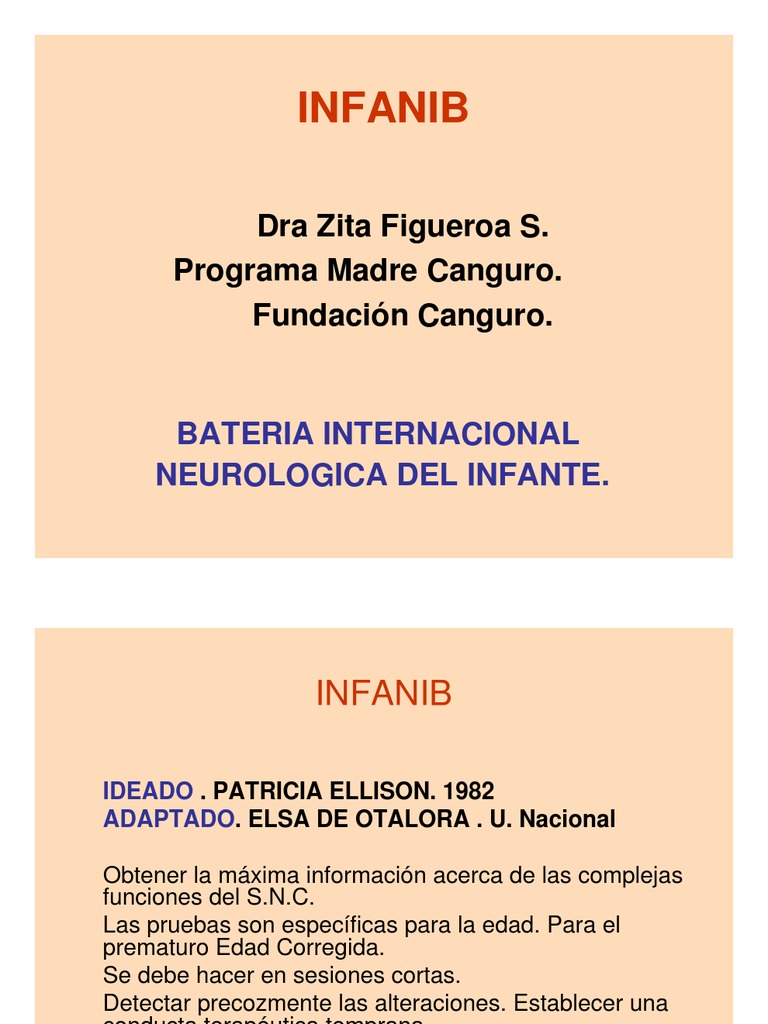Evaluación Neurológica Infantil INFANIB | PDF | Electromiografia | Cerebro