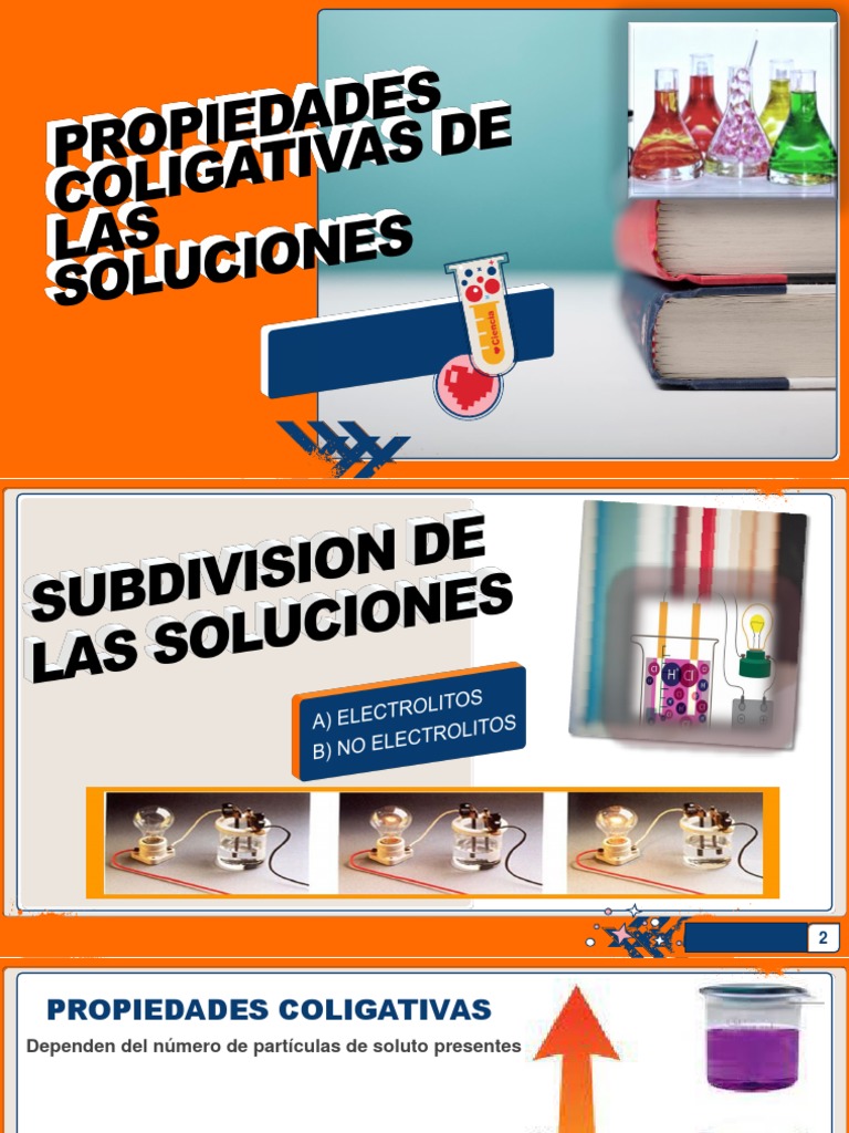 PROPIEDADES COLIGATIVAS DE LAS SOLUCIONES - Disminucion de La Presion de Vapor y Ejm 1,2 | PDF