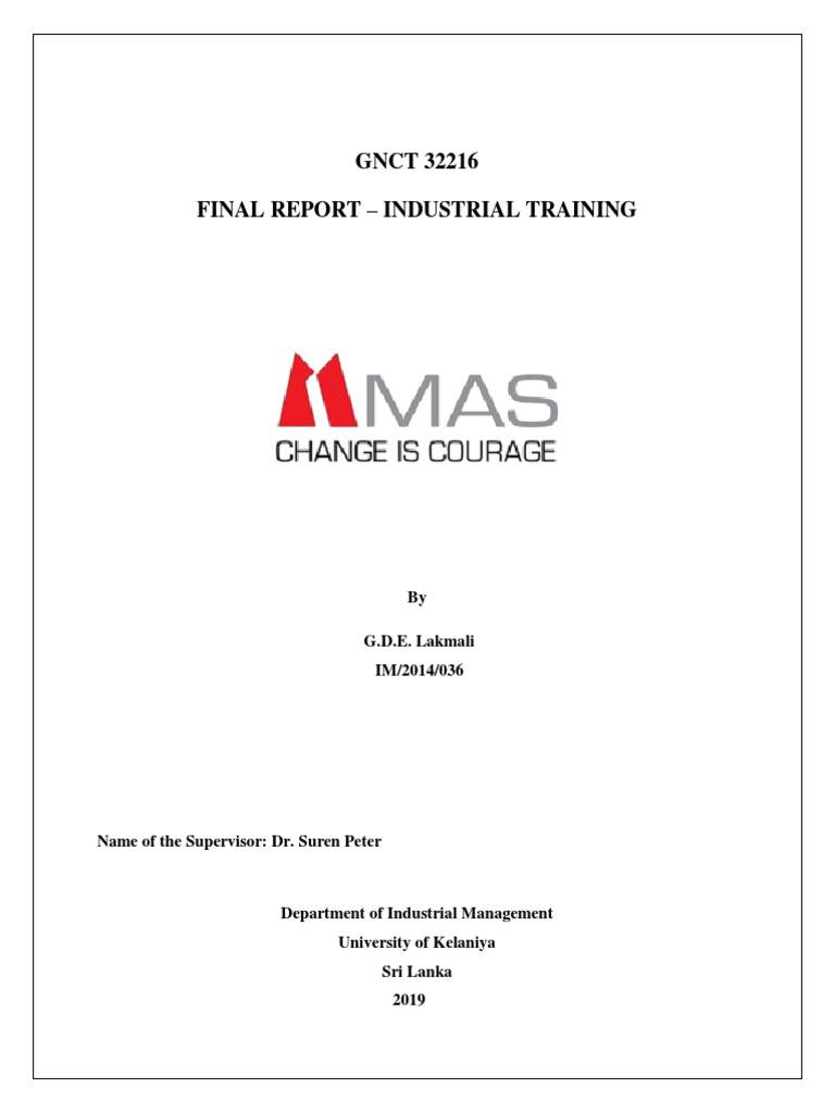 MAS Intimates Silueta Internship Report | PDF | Lean Manufacturing ...