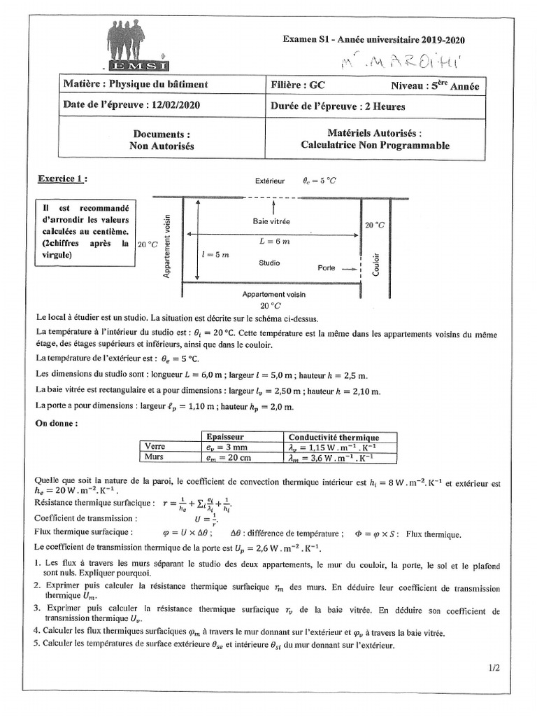 5GC de S1 2019-2020 | PDF