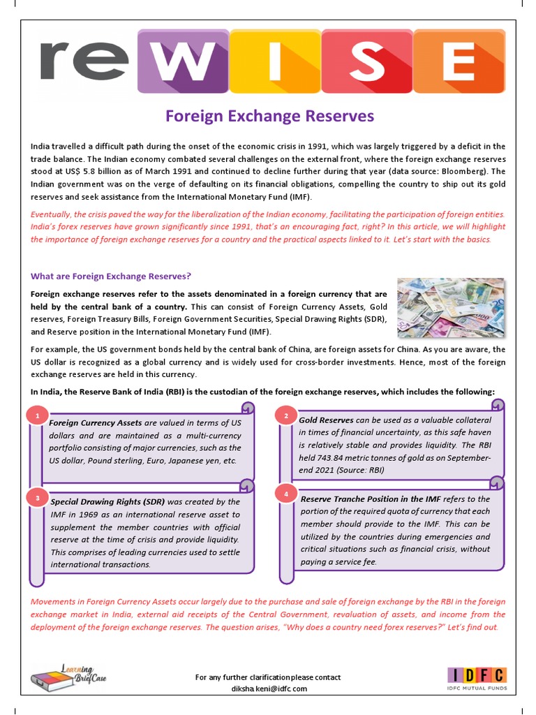Foreign Exchange Reserves | PDF | Foreign Exchange Market | Special ...