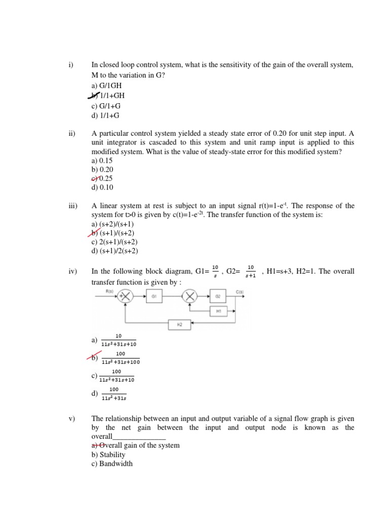Control System1 | PDF | Control Theory | Steady State