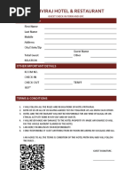 Form C: Hotel Arrival Report for Foreigners | PDF