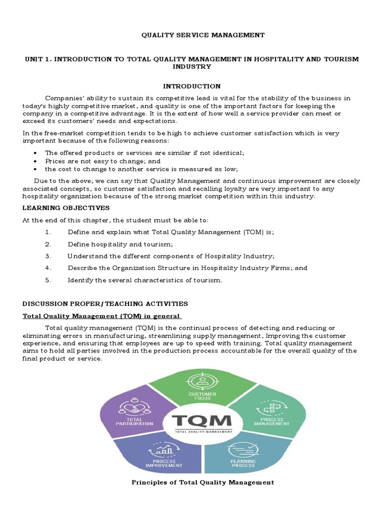 Introduction to Quality Service Management | PDF | Tourism | Quality ...