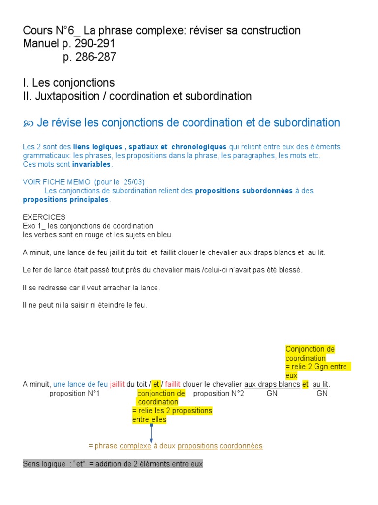Construction de phrases complexes | PDF | Clause | Phrase