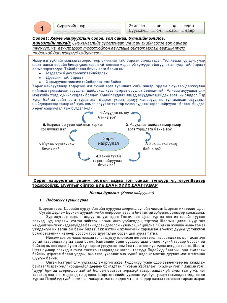 X Mongol Hel Ajliin Huudas | PDF