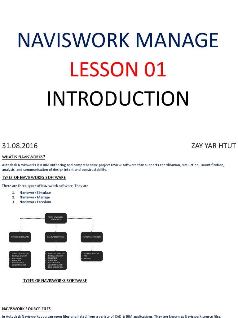 Naviswork Introduction | PDF | Computer File | Computer Aided Design