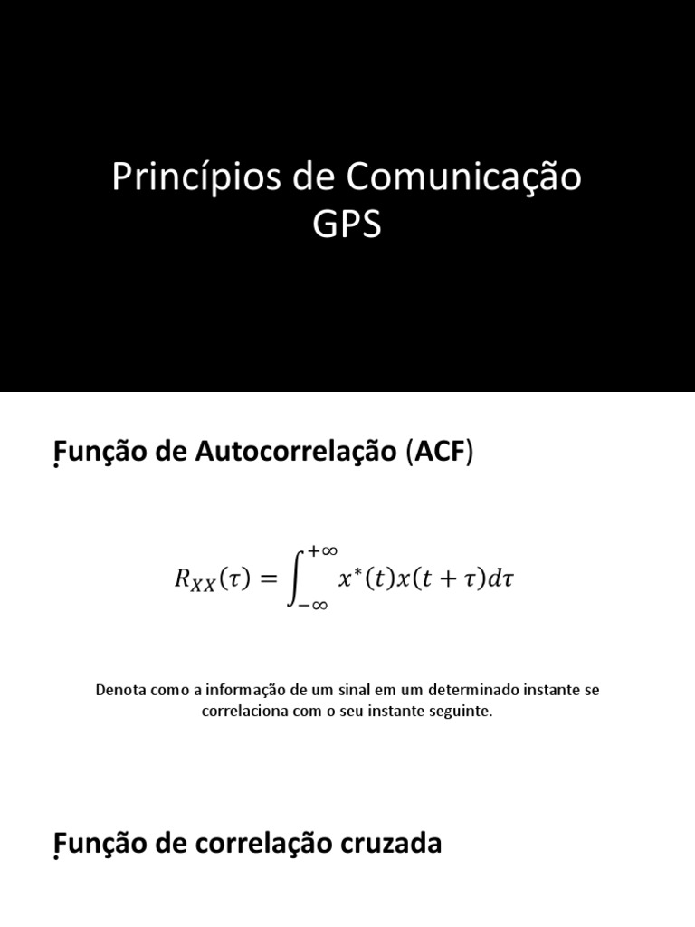 Comunicação GPS | PDF | Sistema de Posicionamento Global (GPS ...