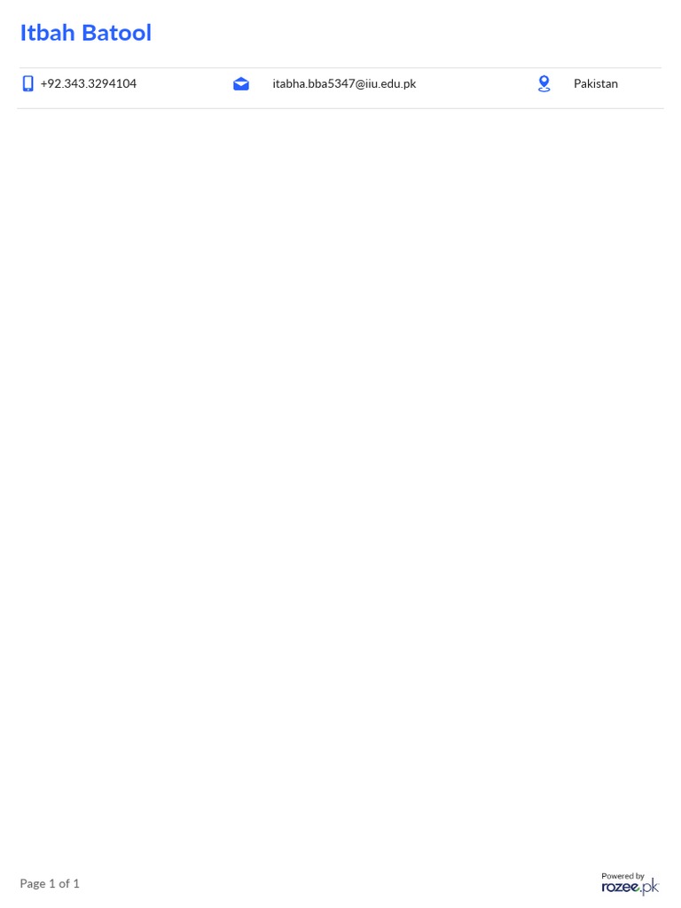 Itbah CV | PDF