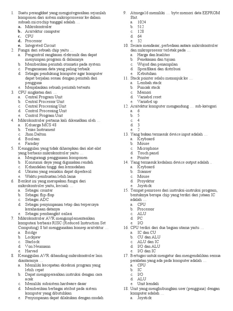 SOAL UAS SISKOM KELAS X SM 2 Jadi | PDF