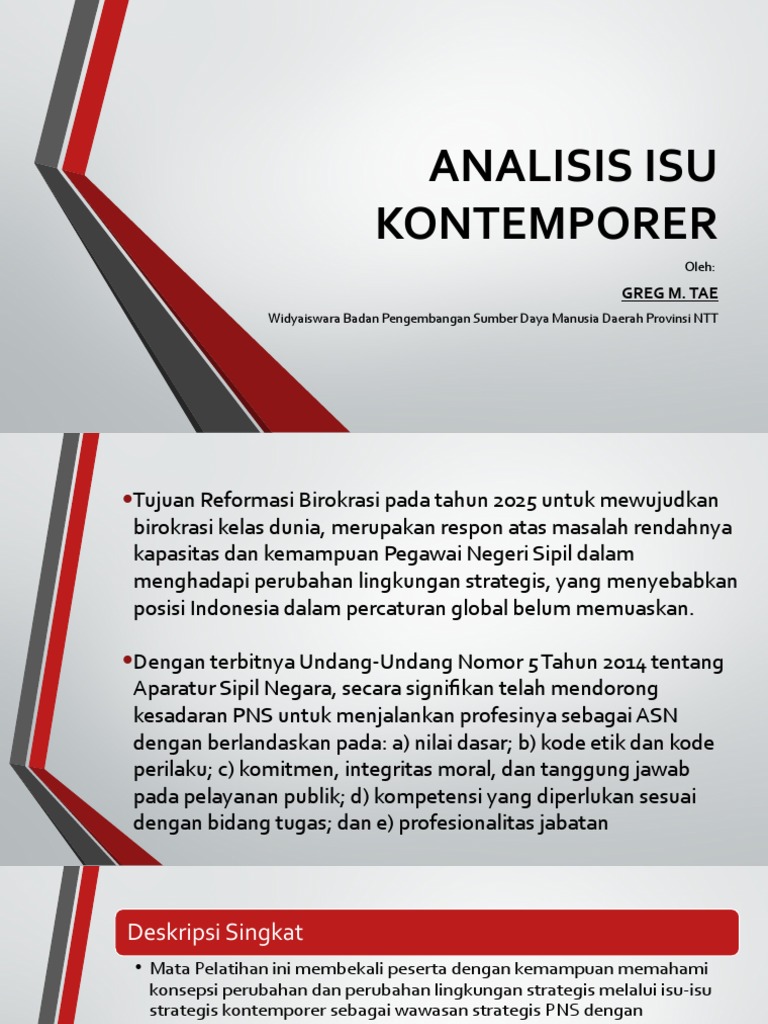 Analisis Isu Kontemporer Greg | PDF