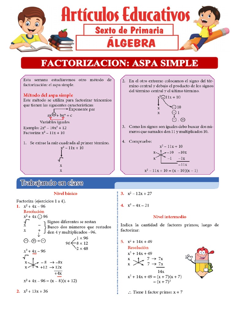 Factorizacion Aspa Simple | PDF
