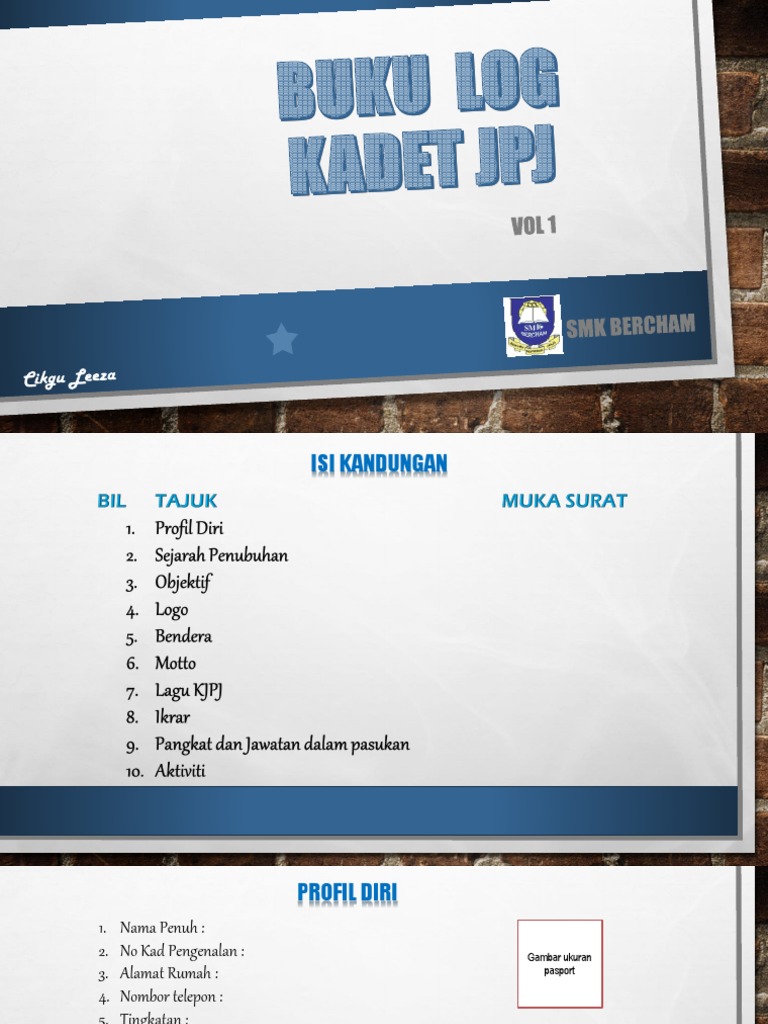 Buku Log Kadet JPJ | PDF