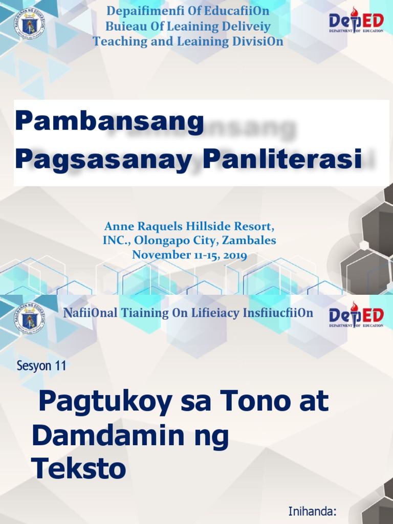 Sesyon 11 - Pagtuturo NG Pagtukoy NG Tono NG Teksto | PDF