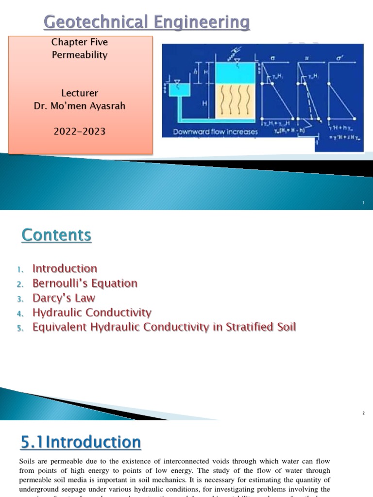 Determining Equivalent Hydraulic Conductivity in Stratified Soils | PDF ...