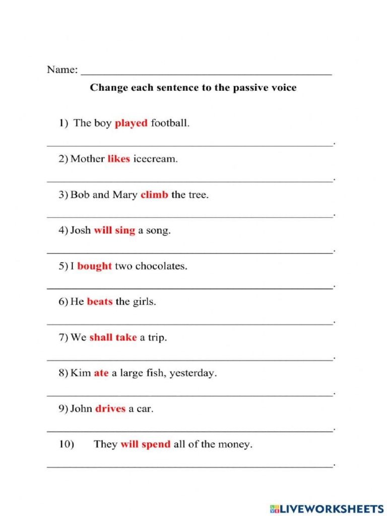Convert To Passive Voice | PDF