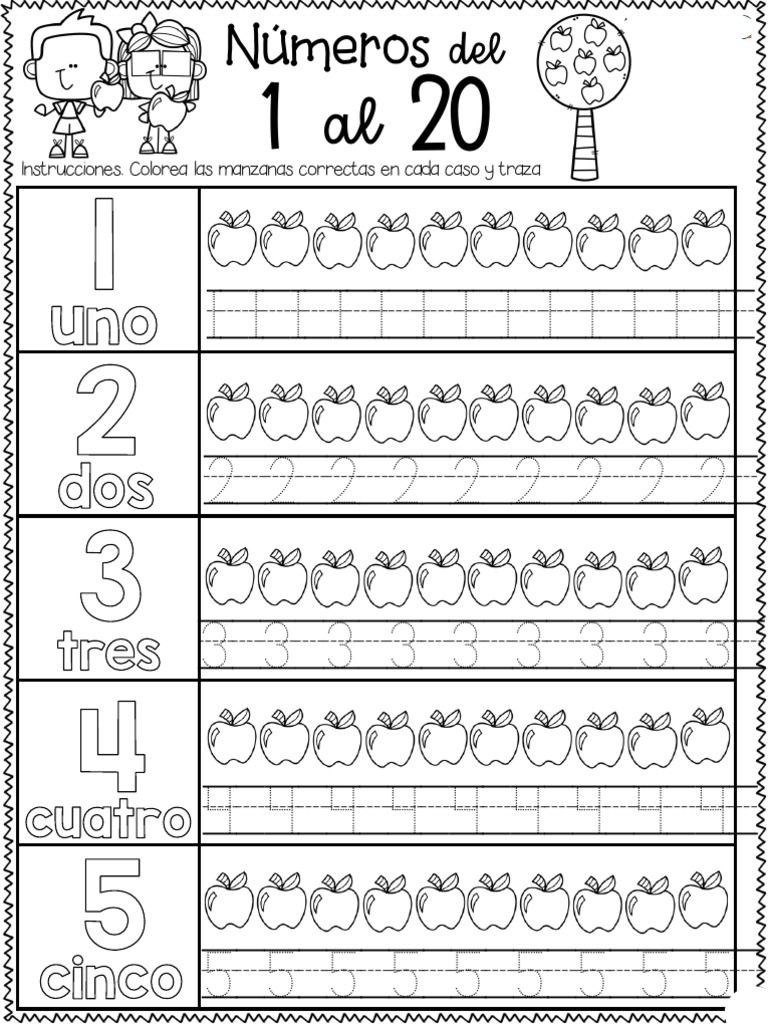 Hoja De Trabajo Para Ordenar Números Hasta 20, Recortar Y Pegar
