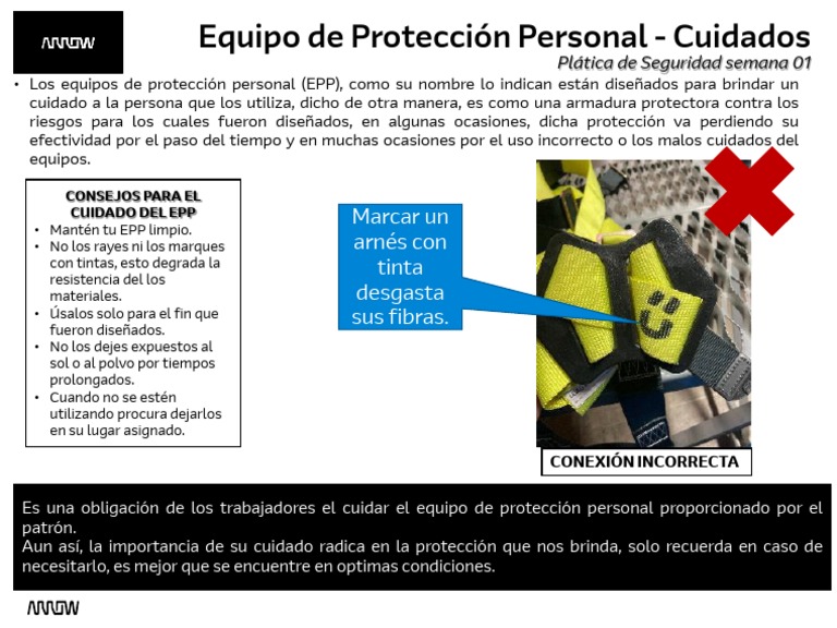 Platica de Seguridad WK 01 Cuidado Del EPP | PDF