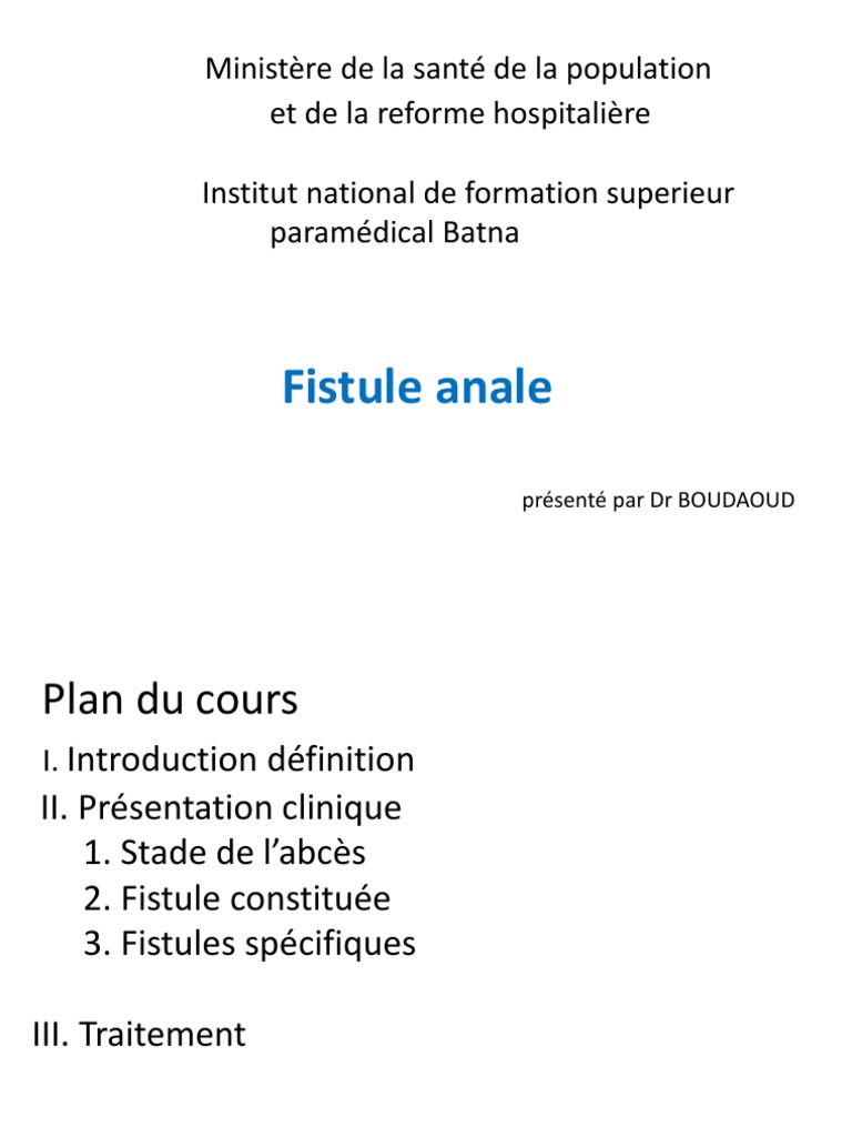 Fistule Anale | PDF