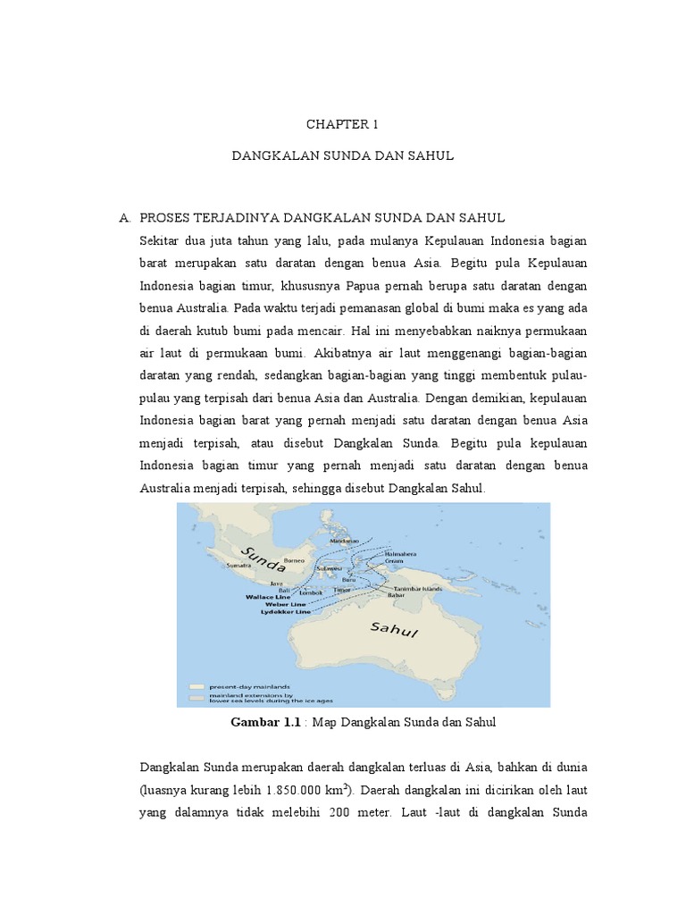 Dangkalan Sunda dan Sahul: Penjelasan Geografis | PDF