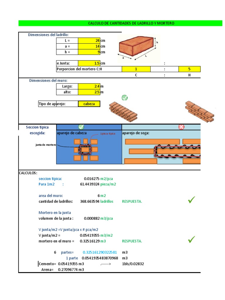 Calculo de Ladrillos | PDF