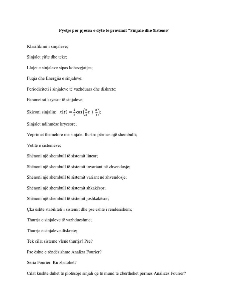 Pyetje Teorike Pjesa2 | PDF