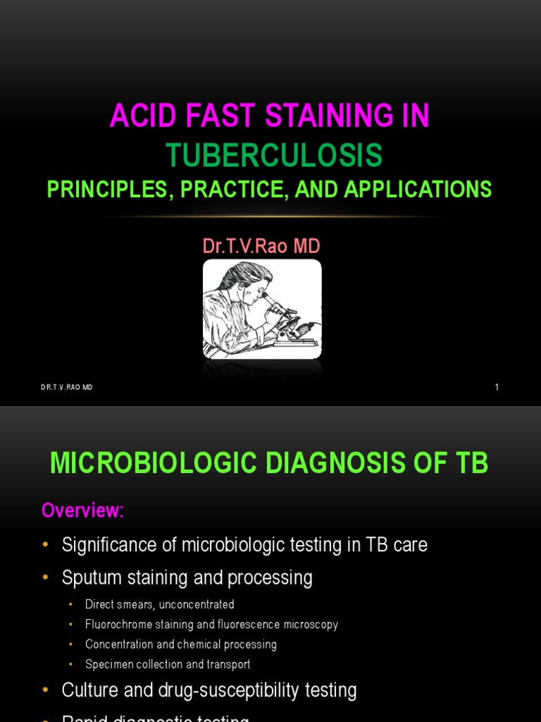 Acid Fast Staining For TB | PDF | Tuberculosis | Staining