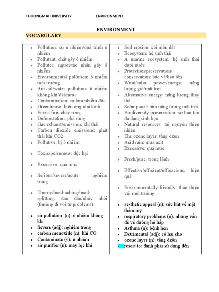 Speaking Environment | PDF