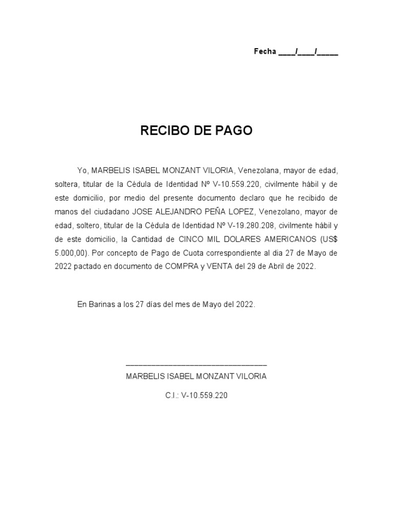 Recibo Pago | PDF