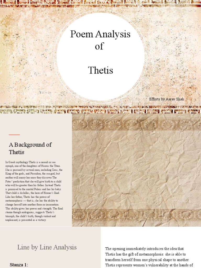 Analysis of Duffy's "Thetis" Poem | PDF