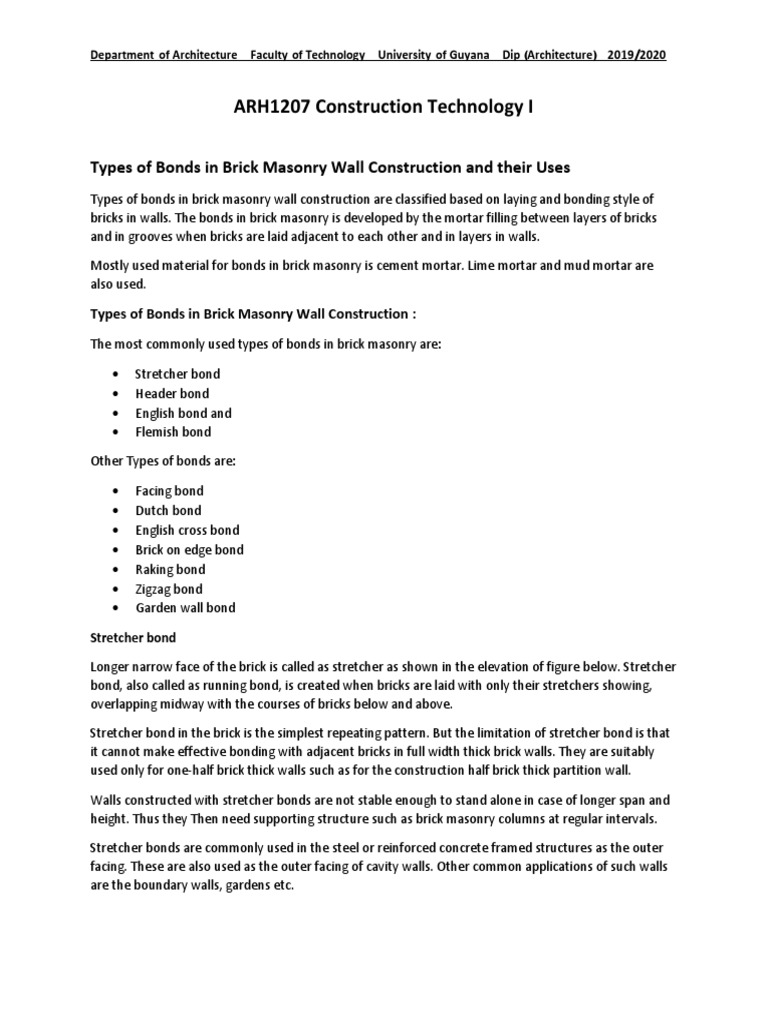 Lecture Notes 5 | PDF | Mortar (Masonry) | Masonry