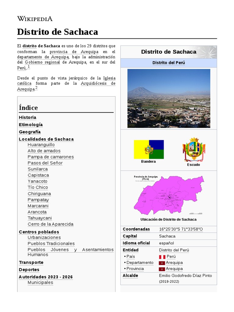 Distrito de Sachaca | PDF