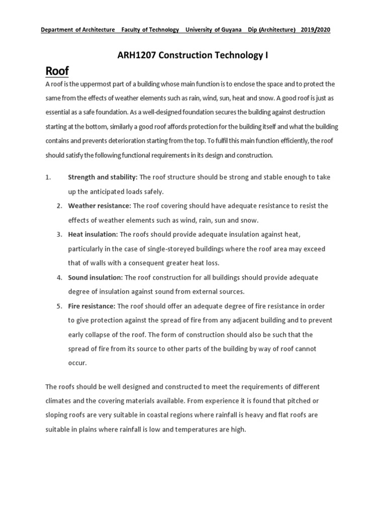 Lecture Notes 8 | PDF | Roof | Truss