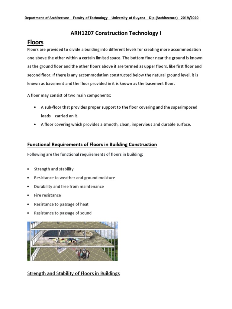Types of Floors and Their Functional Requirements | PDF | Concrete ...