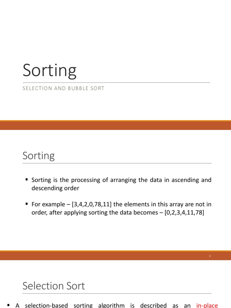 3 1 Selection And Bubble Sort Pdf Mathematical Logic Applied Mathematics