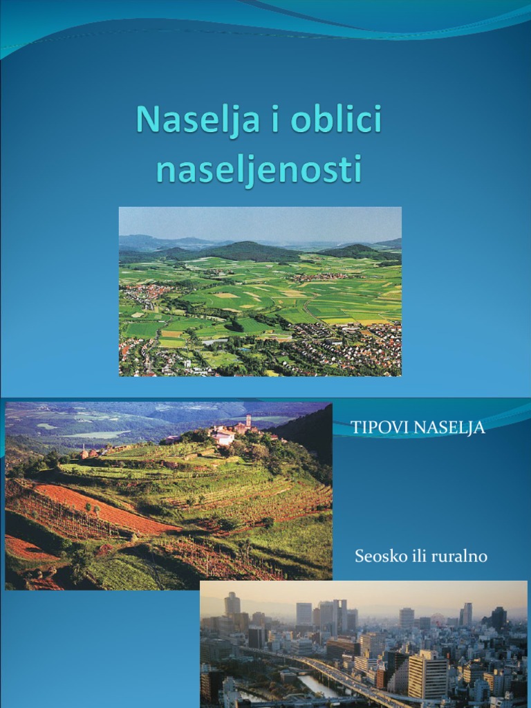 Naselja I Oblici Naseljenosti | PDF