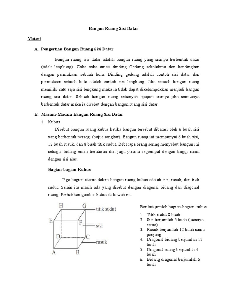 Bangun Ruang Sisi Datar | PDF