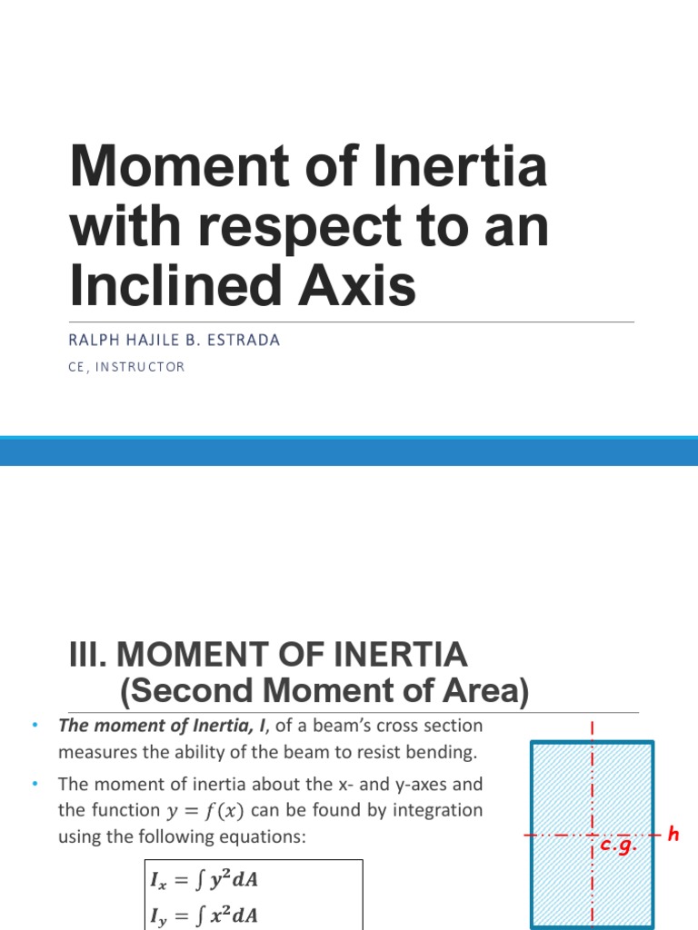 Area Moment of Inertia WRT An Inclined Axis - 202204070730 | PDF ...