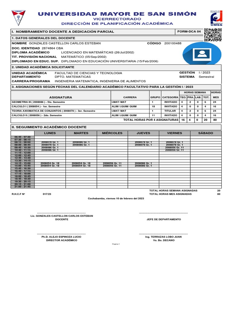 Form - DPA-DCA04 Carlos Gonzales | PDF
