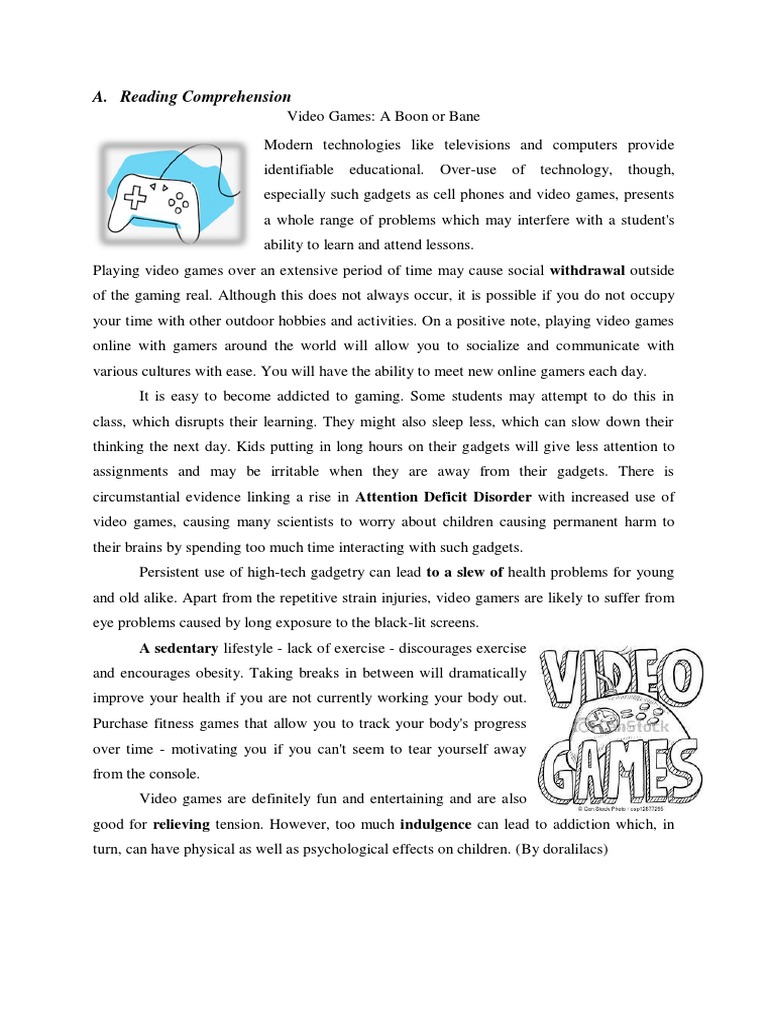 Video Games: Benefits and Risks Explained | PDF