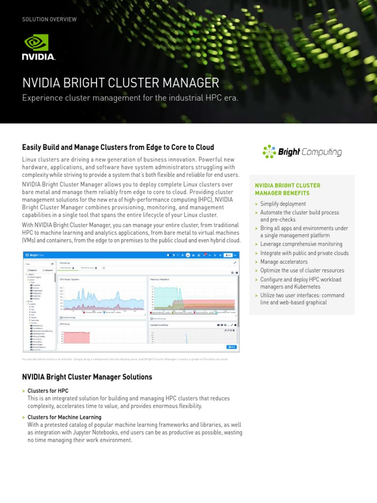 Ai For Enterprise Solution Overview Bright Cluster Manager 2304534 | PDF | Cloud Computing ...
