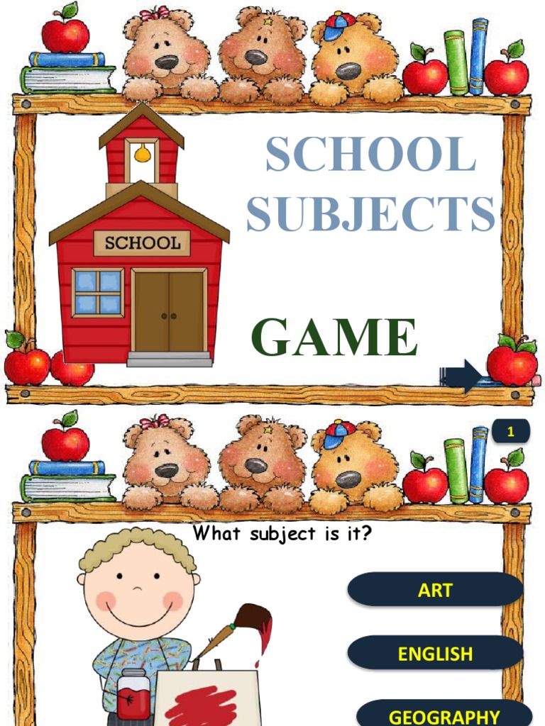 Game School Subjects 1 | PDF