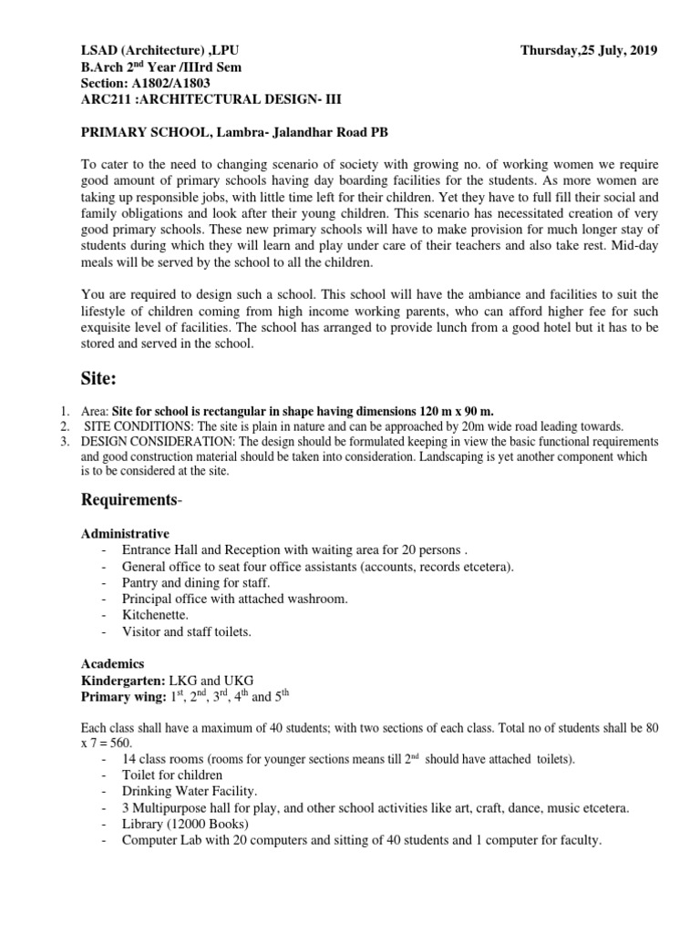 Primary School Area Program | PDF | Schools | Kindergarten