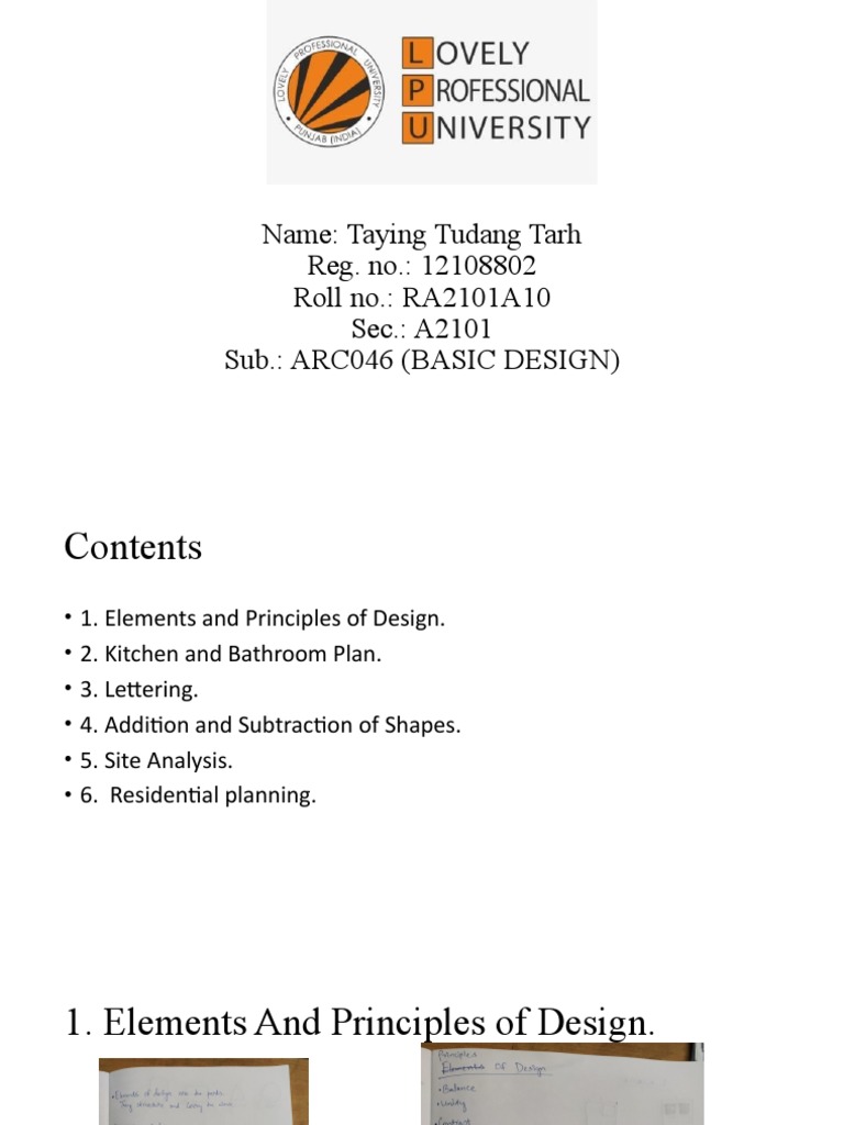 Basic Design Concepts and Plans | PDF