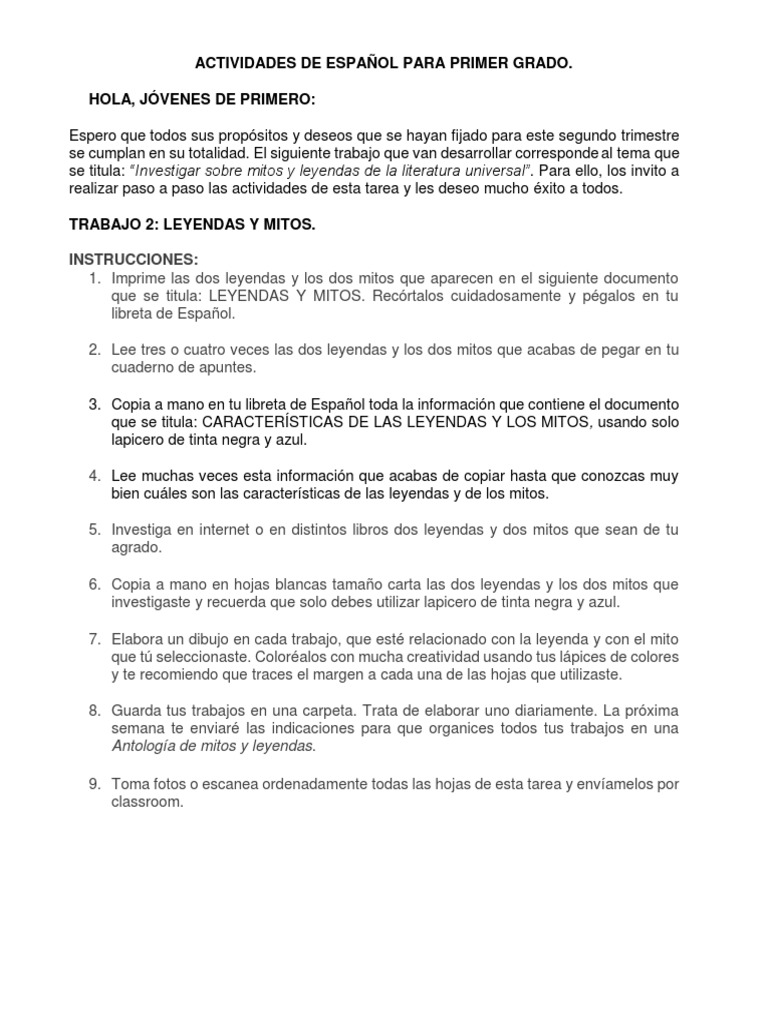 Mitos y Leyendas Tarea 3 | PDF | Leyendas | Mitología