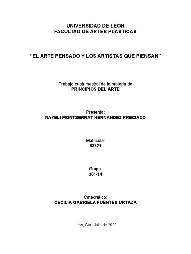 Principios Del Arte | PDF