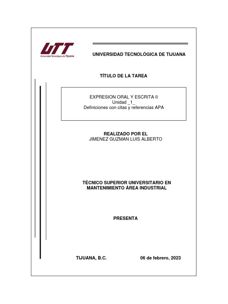 Ejercicio 1. Citas y Referencias Apa 7 | PDF
