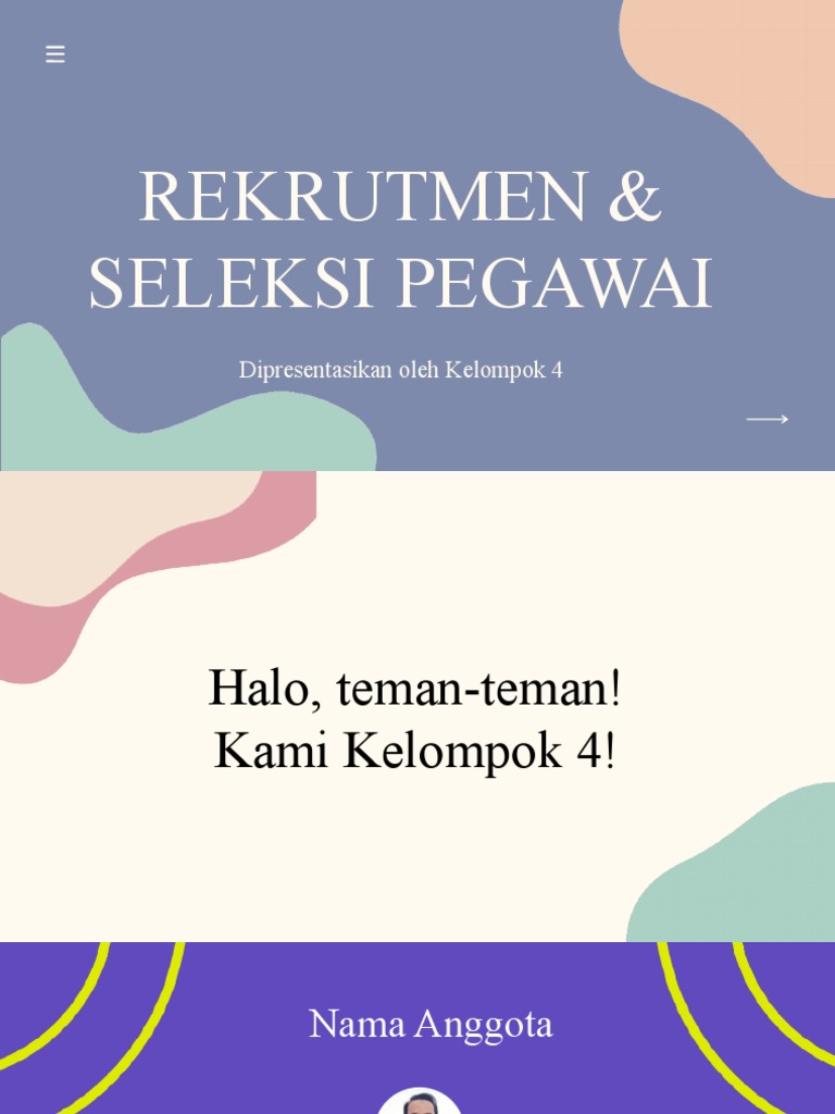 TUGAS SDM KELOMPOK 4 (REKRUTMEN & SELEKSI PEGAWAI) Rev 1 | PDF | Karier & Perkembangan | Bisnis