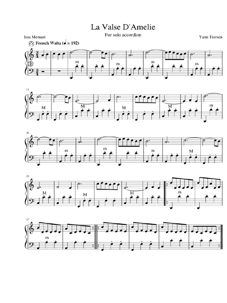 Valse D'amélie | PDF