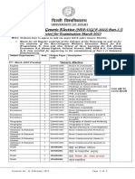 DU Final Datesheet May-June 2025 | PDF | Bachelor Of Arts | Qualifications